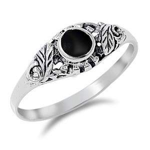 black stone rings for women