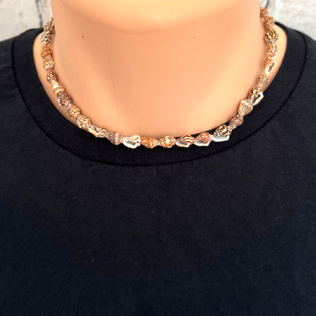 Buy The Mens Brown and White Puka Shell Necklace | JaeBee