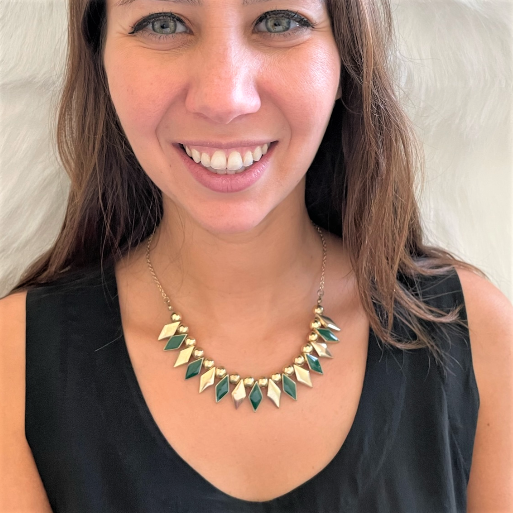 Buy the Green and Gold Diamond Necklace | JaeBee Jewelry