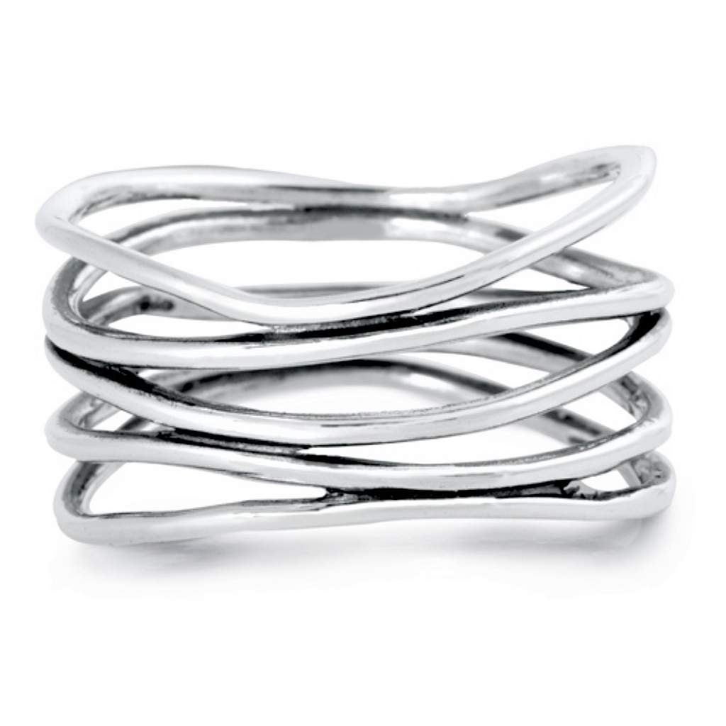 Buy the Sterling Silver Multi Wrap Wire Ring | JaeBee Jewelry