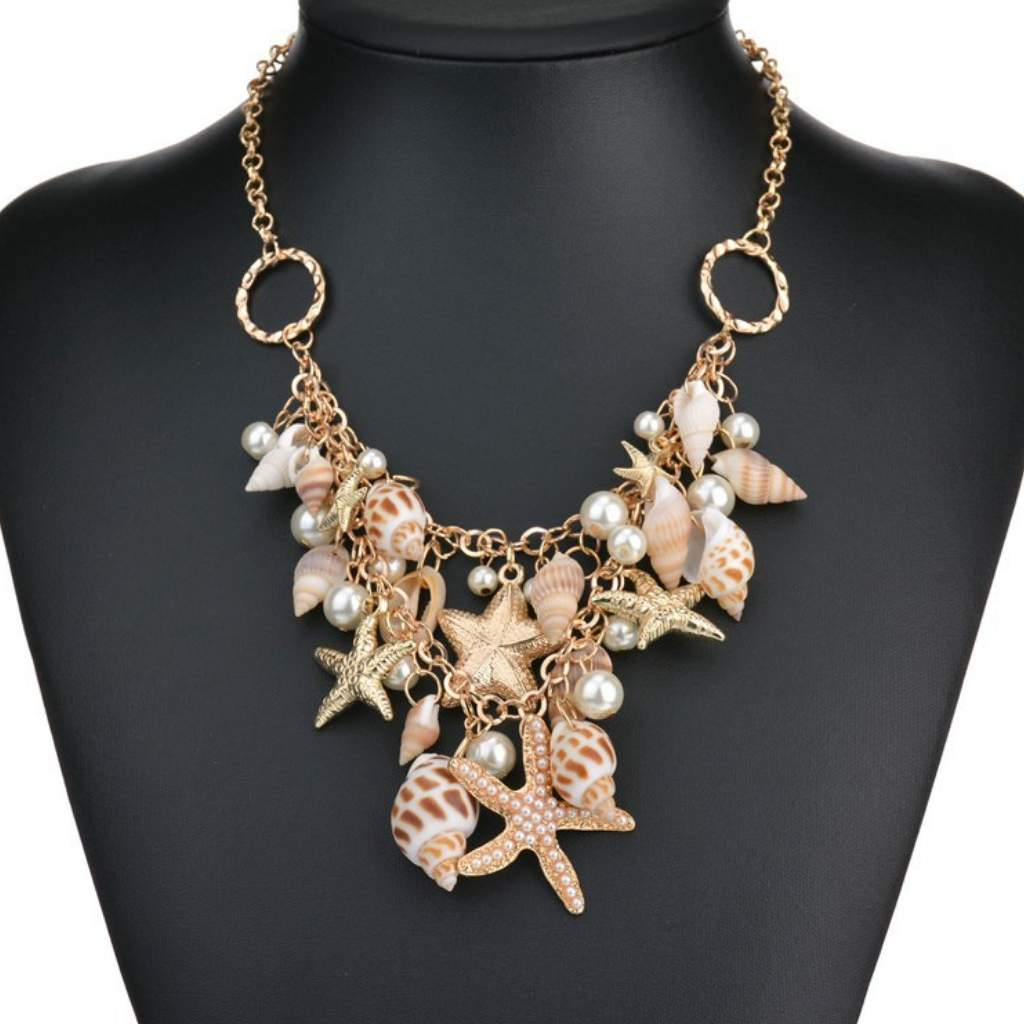 Buy the Shell Layered Gold Chain Necklace | JaeBee Jewelry USA