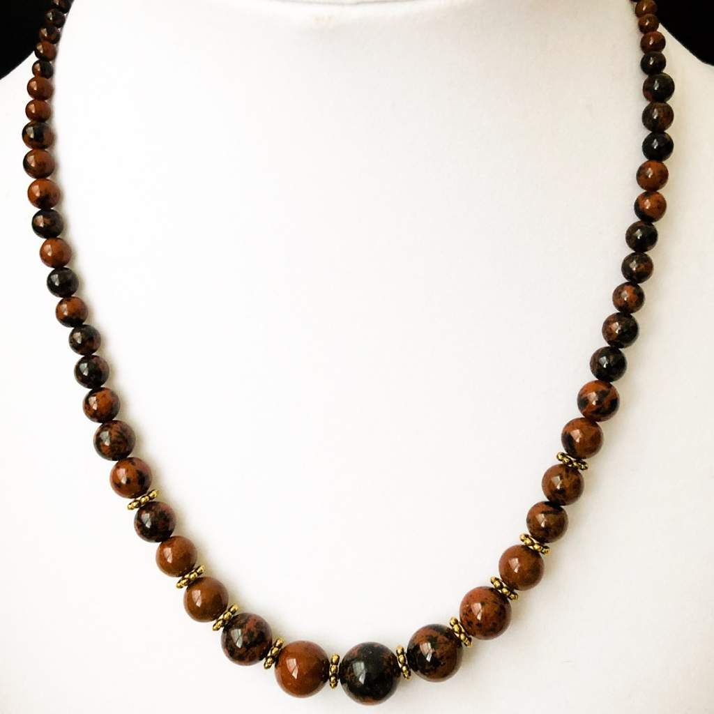 Buy the Mahogany Beaded Necklace | JaeBee Jewelry