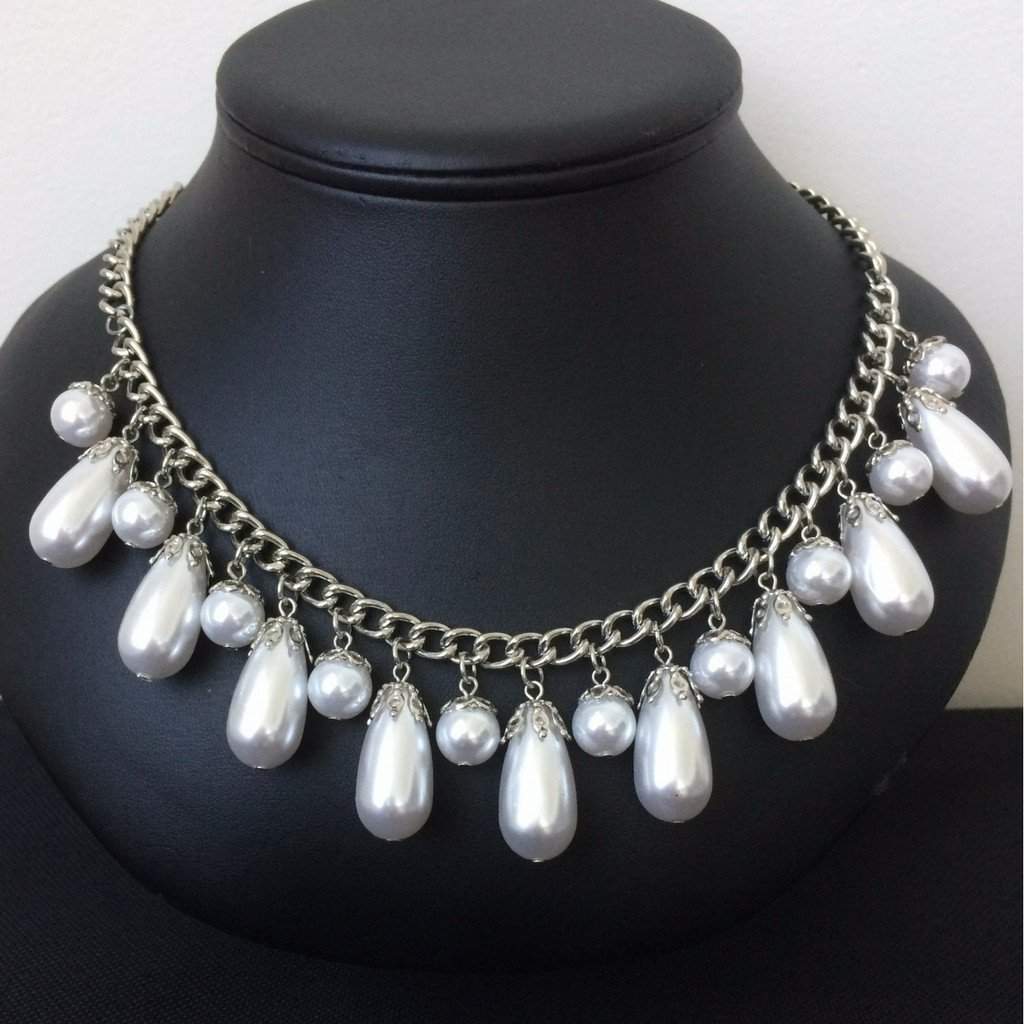Buy the Pearl Drop Statement Necklace | JaeBee Jewelry