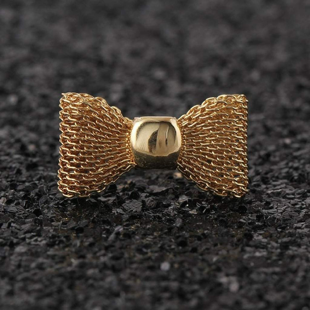 Buy the Gold or Silver Mesh Bow Rings | JaeBee Jewelry